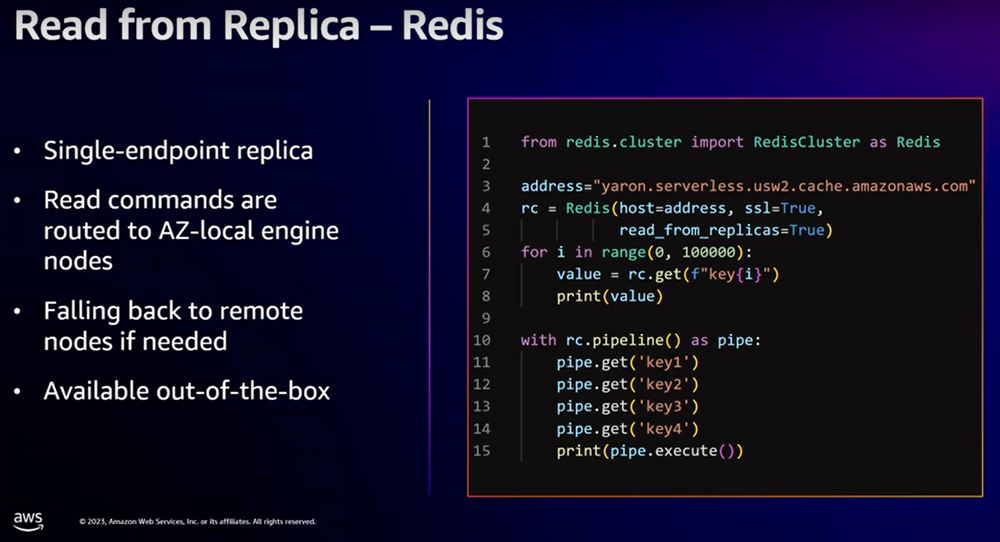 AWS re:Invent 2023 - Elasticache Serverless