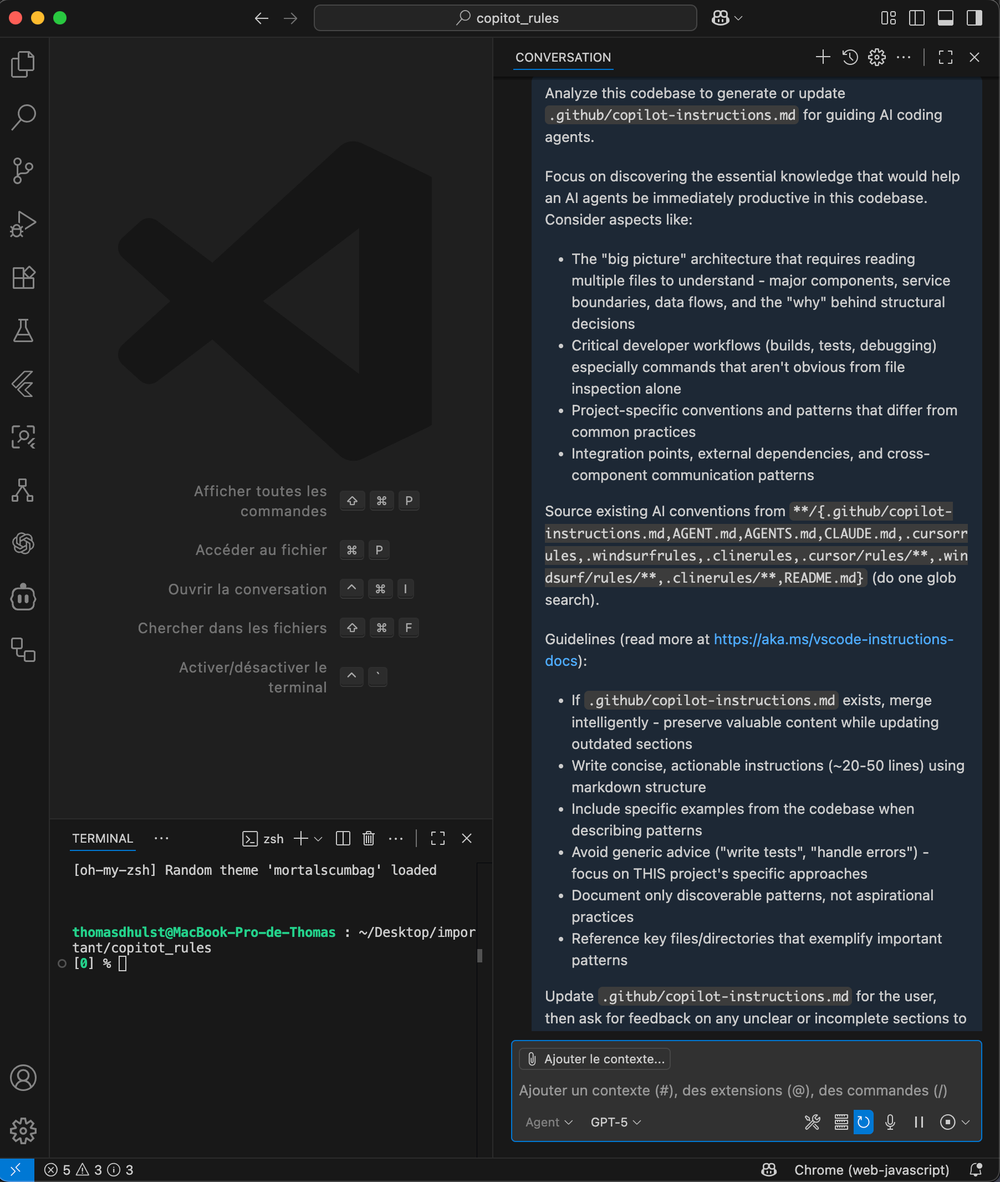 Maîtriser GitHub Copilot dans VSCode : le guide ultime des instructions personnalisées
