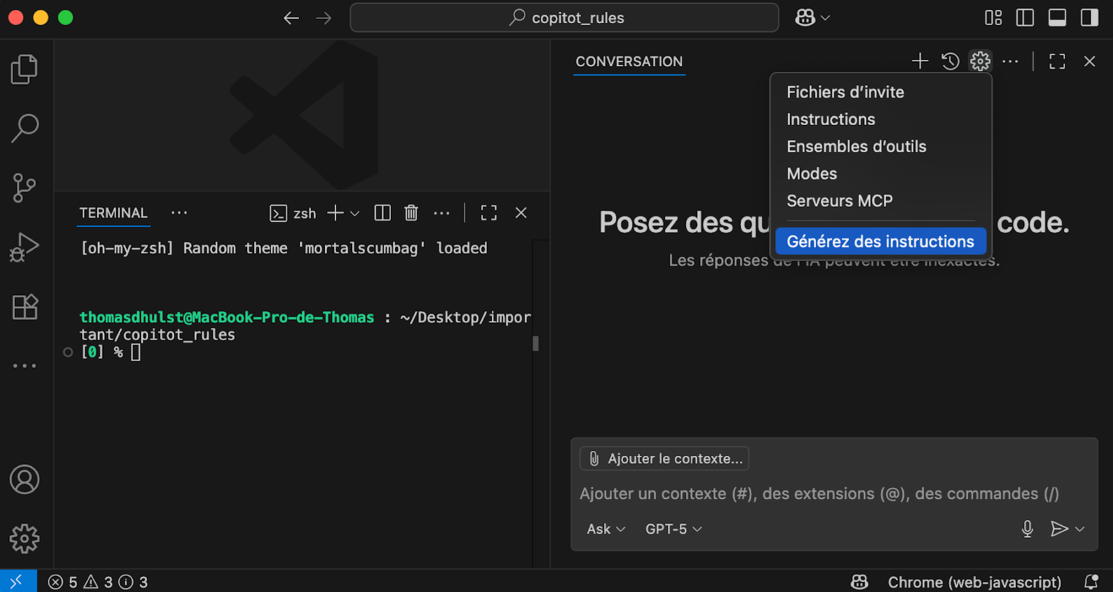 Maîtriser GitHub Copilot dans VSCode : le guide ultime des instructions personnalisées